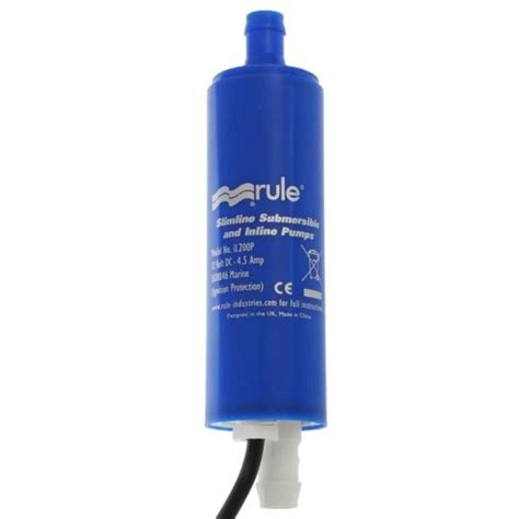 Αντλία Inline Rule Portable Pump Plus 200gph760lph 12v Marine And Soul