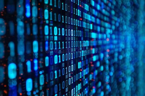 Display Of Binary Numbers On Monitor Visualizing Complex Computations