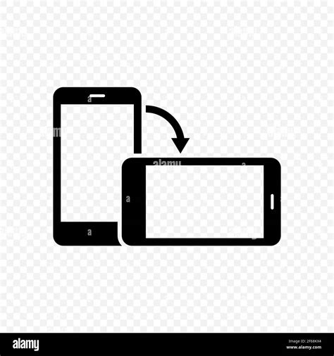 Rotate Smartphone Icon Mobile Screen Rotation Symbol Horisontal Or Vertical Rotation Vector