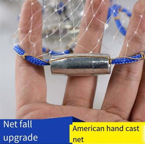 Hot Sale Diagonal Size 8ft Fishing Hand Cast Net Bait Easy Throw Strong Nylon Mesh Shopee Malaysia