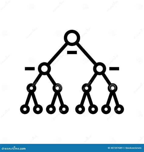 Decision Tree Algorithm Line Icon Vector Illustration Stock Vector Illustration Of Vector