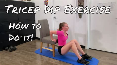 Triceps Dip Exercise Youtube