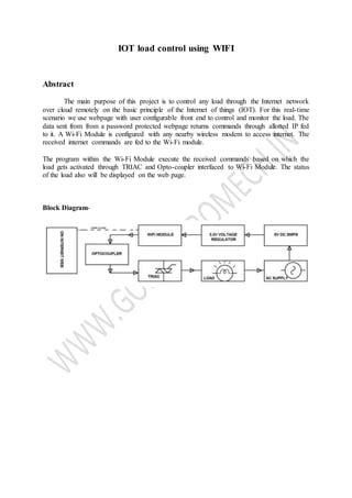 Iot Based Load Control Over Wifi PDF