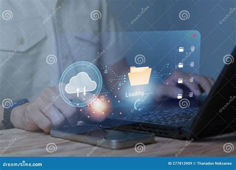 Cloud Computing Database Management And Document Transfer Concept Data Center Security Online