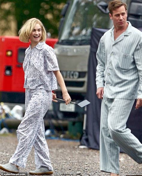 Lily James Had A Flirtation With Another Married Man Rebecca Co Star