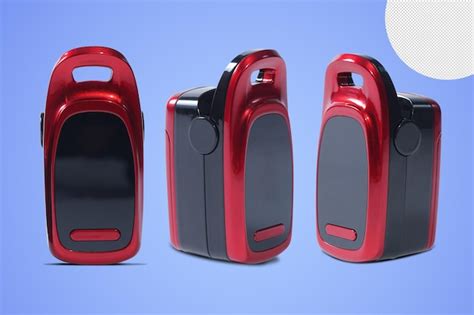 Premium Psd Three Different Sized Red And Black Objects Are Shown With The Words The Word