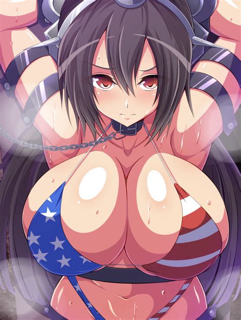 Rule 34 Alternate Costume American Flag Bikini Aokura Shou Arms Tied