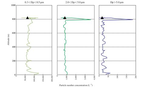 Vertical Profiles Of Particle Number Concentrations L 1 In Size