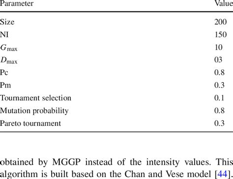 Mggp Evolutionary Process Parameters Download Scientific Diagram