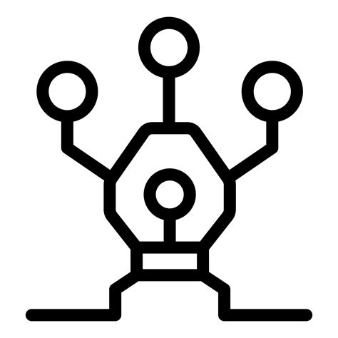 line art style icon of a machine learning algorithm collecting data 47049656 vector art at vecteezy