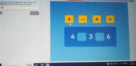 Solved Sing Only Two Of The Operation Cards What Is The Mallest