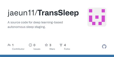 GitHub Jaeun TransSleep A Source Code For Deep Learning Based Autonomous Sleep Staging
