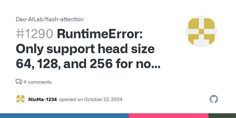 Runtimeerror Only Support Head Size 64 128 And 256 For Now