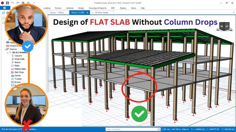 part 1 flat slab design without column drop in protastructure youtube