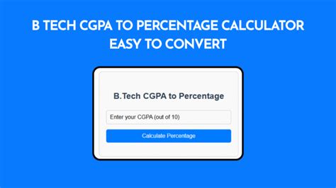 Cgpa To Percentage Gtu Calculator Simple Conversion 2025