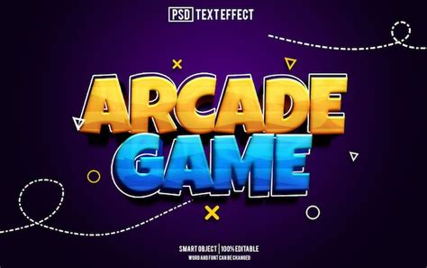 Premium Psd Arcade Game Text Effect Font Editable Typography 3d Text