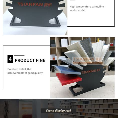 Countertop Display Rack Circular Tabletop Tile Sample Socket Display Stand