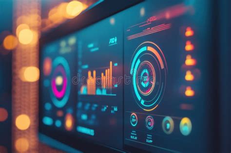 data visualization dashboard displaying colorful charts and graphs at a