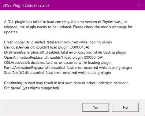[se] Skse Suddenly Wont Load Some Plugins Technical Support Skyrim Special Edition Loverslab