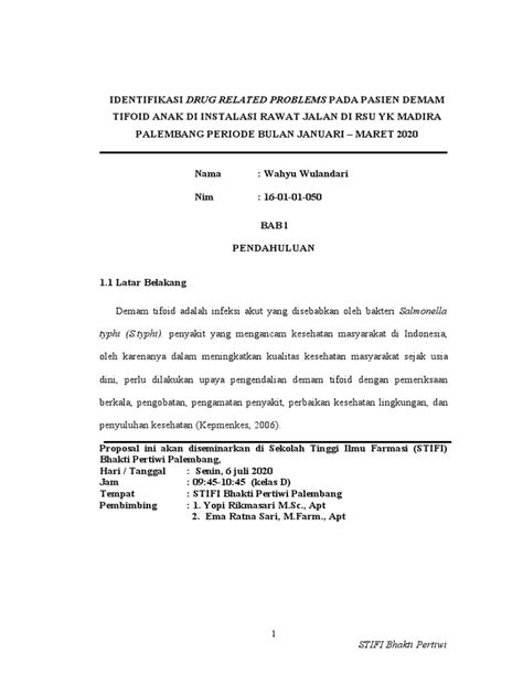 Identifikasi Drug Related Problems Pada Pasien Hipertensi Periode Bulan November Pdf