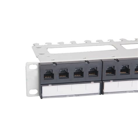 OEM 24 Port Patch Panel With Rear Cable Management Tray Suppliers Manufacturers Factory
