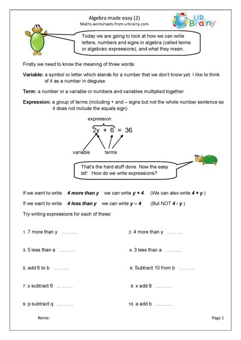 Algebra Made Easy 2 Algebra For Year 6 Age 10 11 By