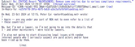 Linus Torvalds Explains Why Russians Are Being Fired From Their Linux Kernel Maintainers GIGAZINE