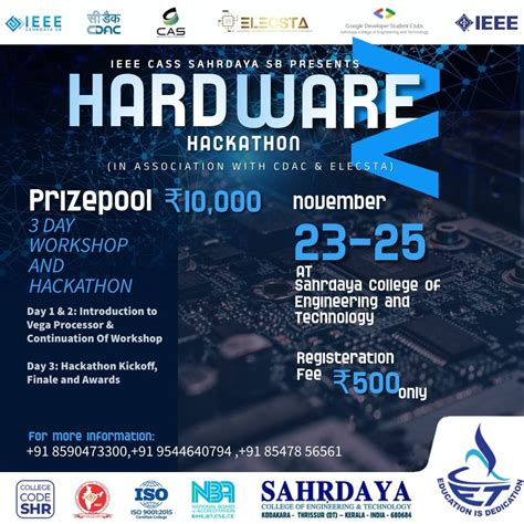 Ieee Cas Hardware Hackathon Sahrdaya College Of Engineering And Technology