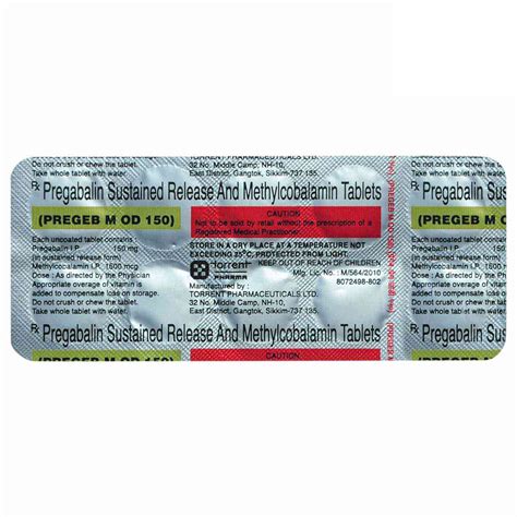 Pregeb M Od 150mg Tablet Price Uses Side Effects Composition