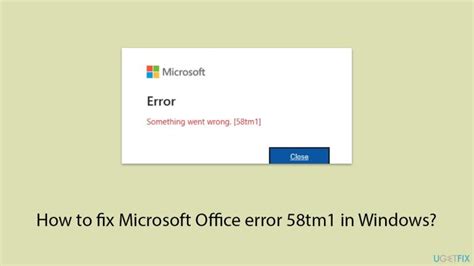 How To Fix Microsoft Office Error 58tm1 In Windows Troubleshooting Php Cn