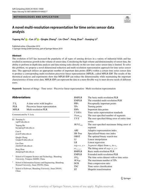 A Novel Multi Resolution Representation For Time Series Sensor Data Analysis Request Pdf