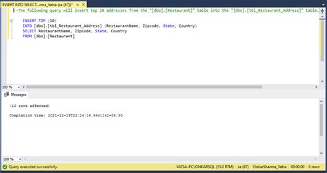 Insert Into Select Vs Select Into In Sql Server