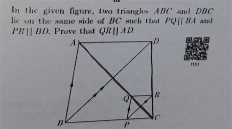 in the given figure two triangles abc and dbc lic un the same side of bc