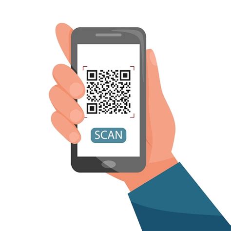 휴대전화의 Qr 코드 프리미엄 벡터