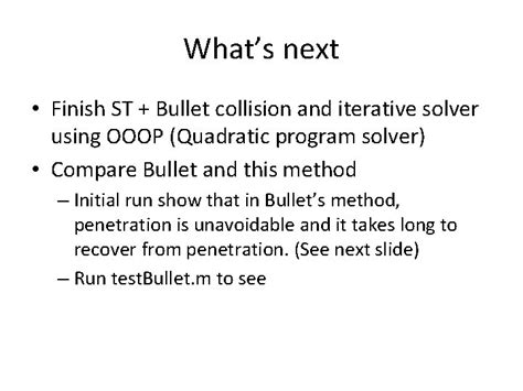 Progress Done With Integrating Bullet Into Matlab Simulator