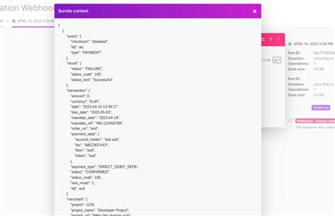 Scenario From Webhook Failed How Do I Run It Again After Fixing Error