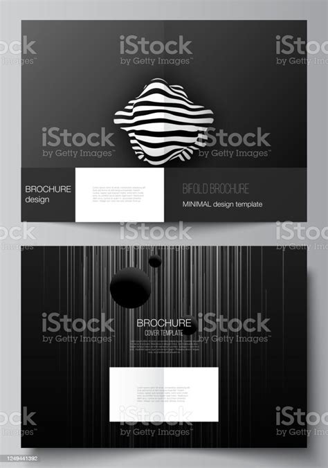 두 개의 A4 포맷 커버 모형 디자인 템플릿의 벡터 레이아웃은 이중 브로셔 전단지 잡지 커버 디자인 책 디자인 브로셔 커버를