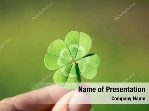 Four Leaf Clover Powerpoint Template Four Leaf Clover Powerpoint