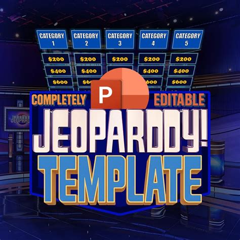 Customizable Jeopardy Powerpoint Template Easy To Use With Seamless
