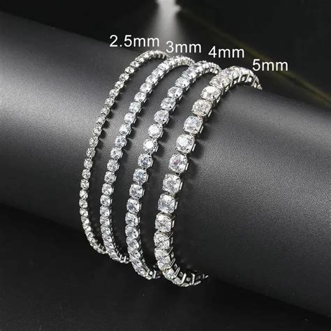 Tennis Chain Bracelet 4mm Silver Fashion Bracelets Jewelry