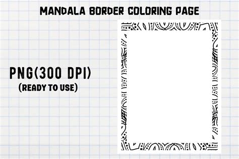 Mandala Border Coloring Page Graphic By Irshop · Creative Fabrica