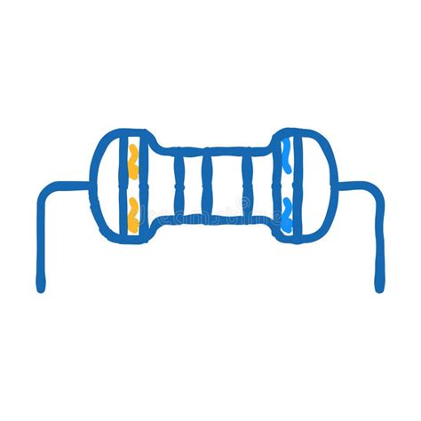 Resistor Electrical Engineer Icon Doodle Illustration Stock