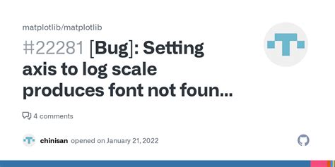 Bug Setting Axis To Log Scale Produces Font Not Found Error · Issue 22281 · Matplotlib