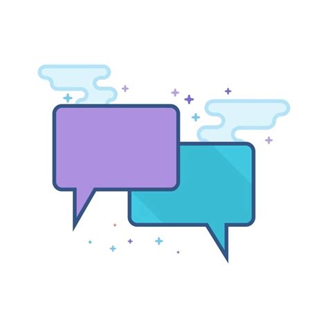Premium Vector Chatting Icon Flat Color Style Vector Illustration