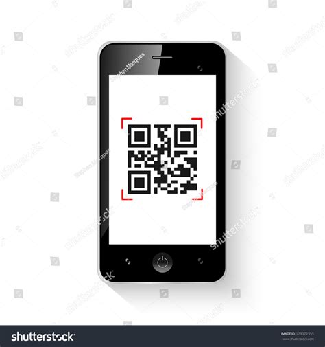 Mobile Smartphone Qr Code Vector Illustration Stock Vector Royalty Free 179072555 Shutterstock