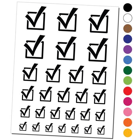 Check In Checkbox Water Resistant Temporary Tattoo Set Fake Body Art Check In Checkbox Water Resistant Temporary Tattoo Set Fake Body Art