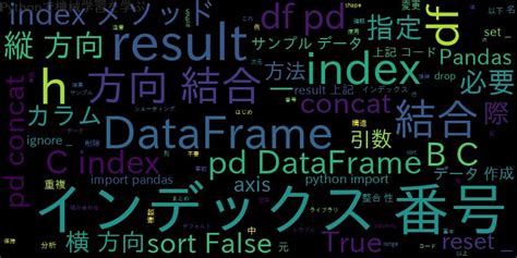 Pandasのdataframeをconcatで結合する時にインデックス番号を振りなおす。 ｜ 自作で機械学習モデル・aiの使い方を学ぶ