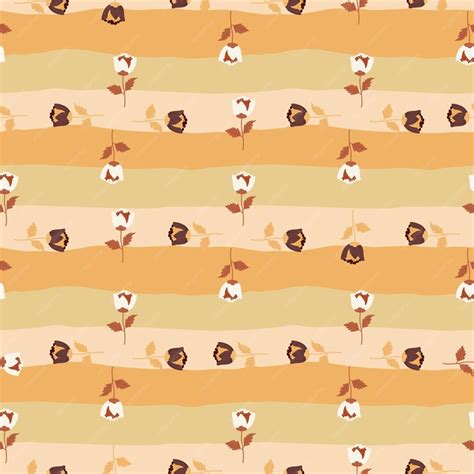 Premium Vector Stylize Flower Seamless Pattern Elegant Botanical Background Abstract Floral