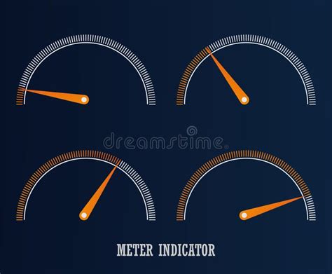 Speed Meter Icons Set Meter Indicator Vector Illustration Design Stock Vector Illustration Of