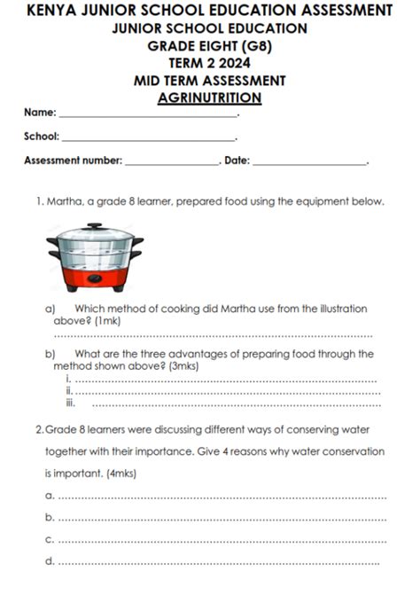 2025 Grade 8 Mathematics Mid Term 3 Exam With Marking Scheme Elimu